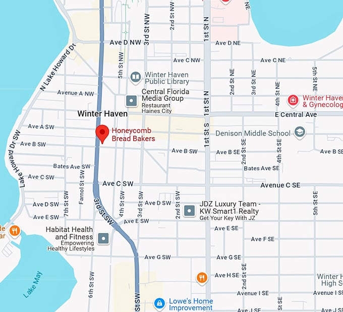 honeycomb bread bakers 10 map
