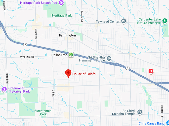 house of falafel 12 map