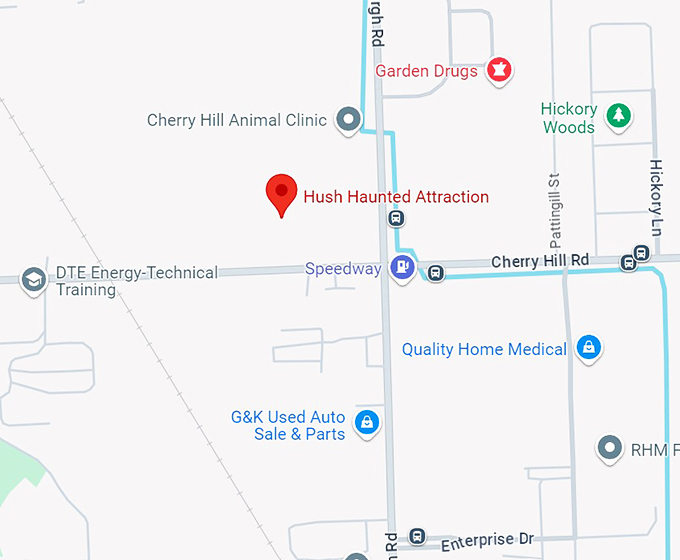 hush haunted attraction 10 map