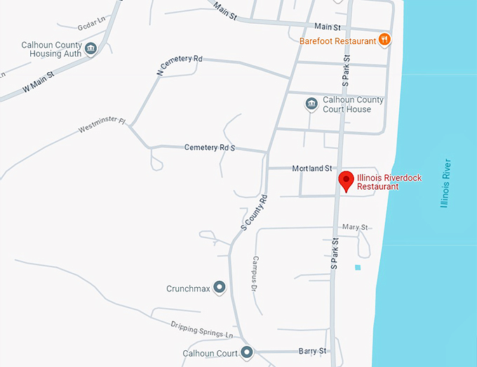 illinois riverdock restaurant 10 map