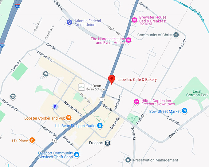 isabella's caf&eacute; & bakery 10 map