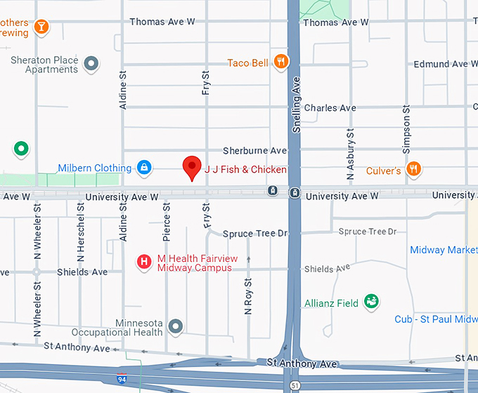 jj fish and chicken 10 map