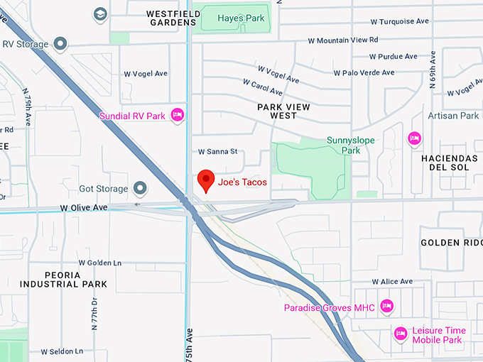joe's tacos 10 map