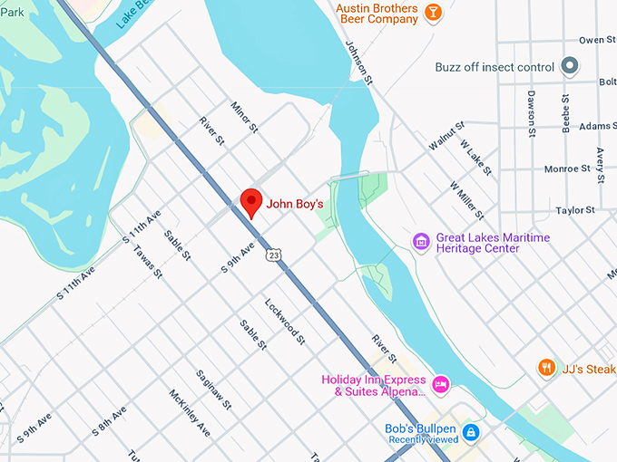 john boy's restaurant 10 map