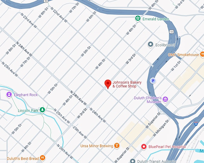 johnson's bakery & coffee shop map