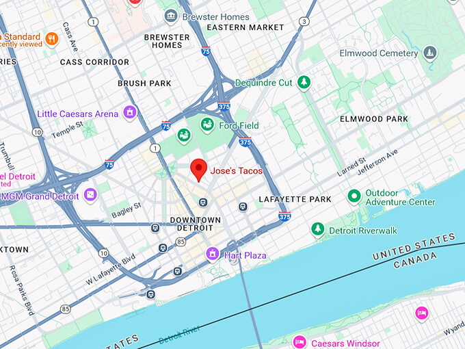 jose&rsquo;s tacos 10 map