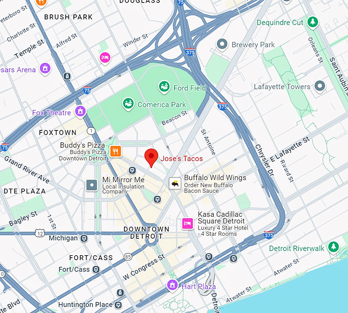 jose&rsquo;s tacos 10 map