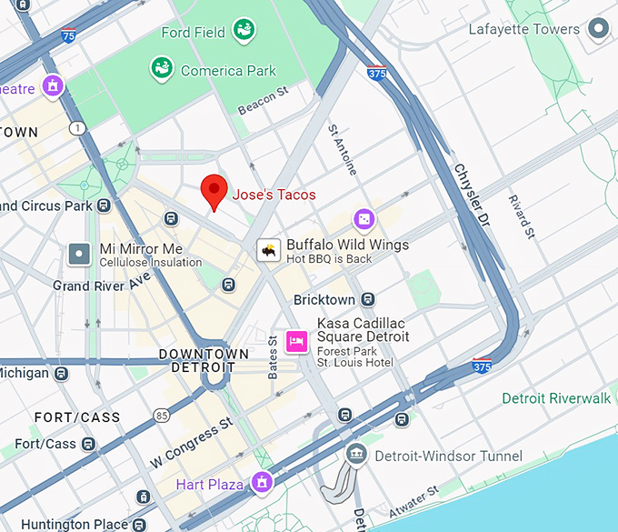 jose&rsquo;s tacos 10 map