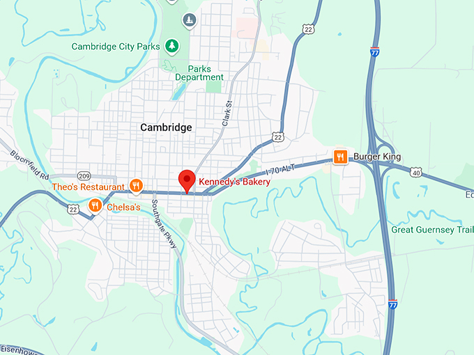 kennedy's bakery 10 map