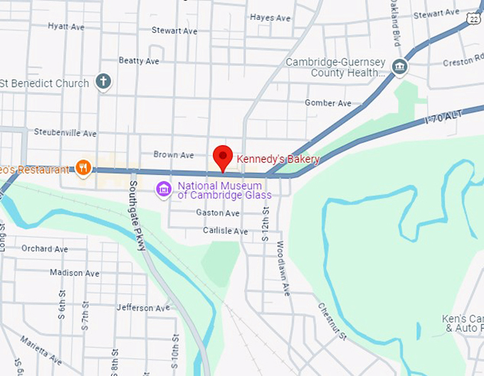 kennedy's bakery 10 map