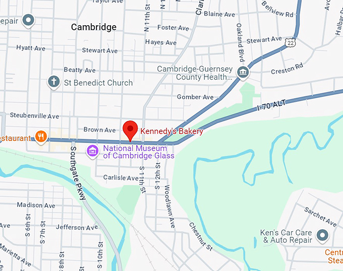 kennedy's bakery 10 map