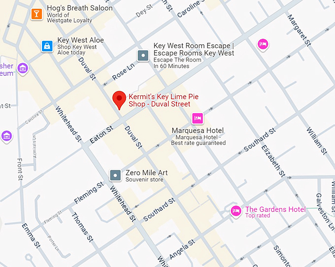 kermit's key lime pie shop 10 map