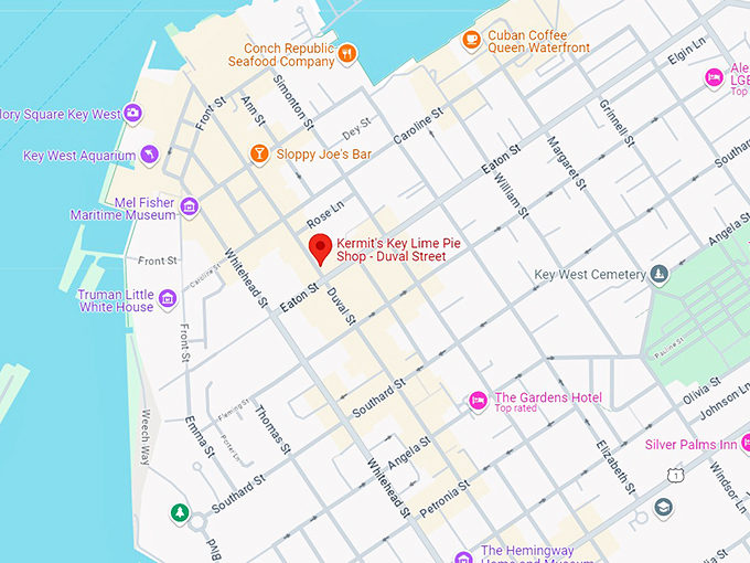 kermit's key lime pie shop 10 map