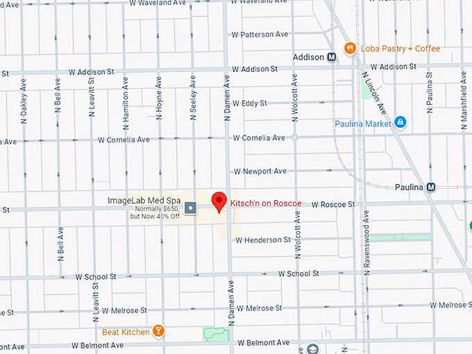 kitsch'n on roscoe 10 map