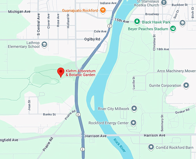 klehm arboretum & botanical garden map