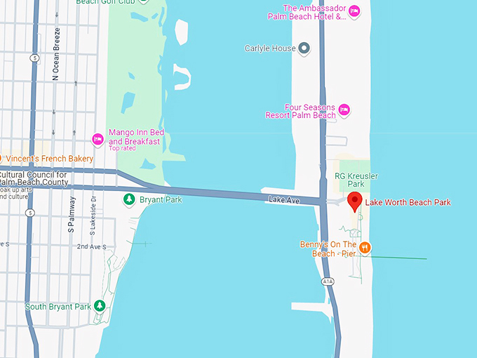 lake worth beach 10 map