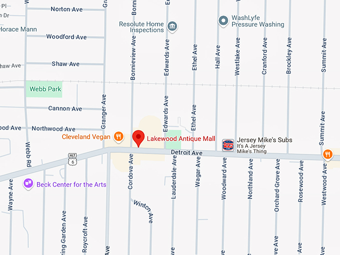 lakewood antique mall 10 map