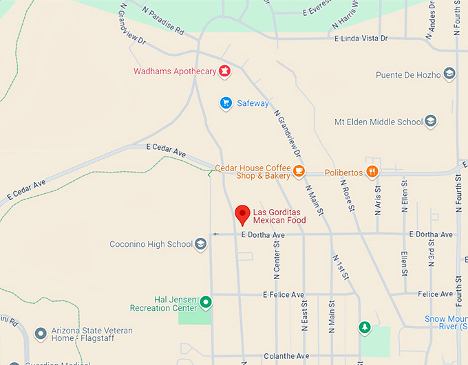 las gorditas mexican food 10 map