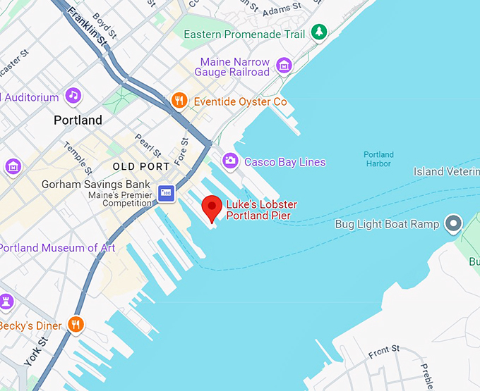 luke's lobster portland pier 10 map