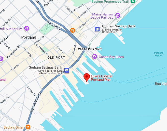 luke's lobster portland pier 10 map