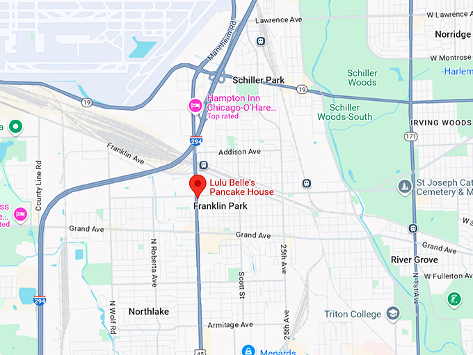 lulu belle's pancake house 10 map