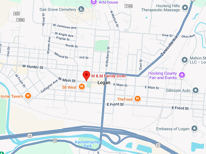 m & m family diner 10 map