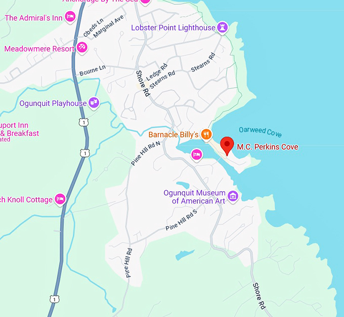 m.c. perkins cove map