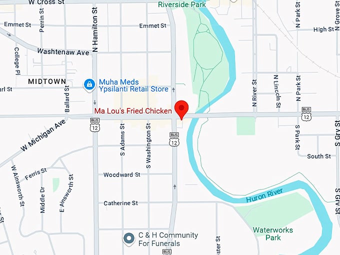 ma lou's fried chicken map