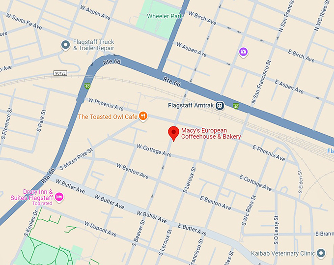 macy's european coffeehouse & bakery 10 map