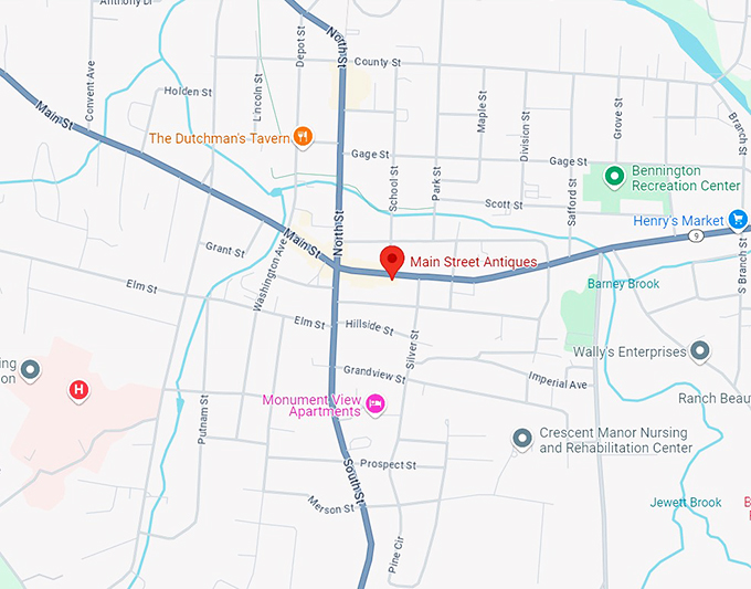 main street antiques map