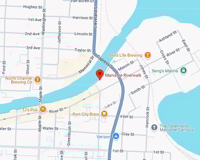 manistee riverwalk 10 map