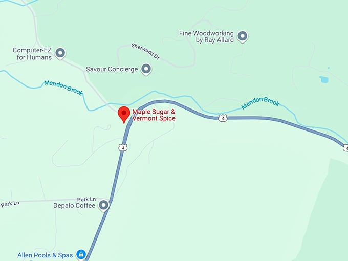 maple sugar & vermont spice map