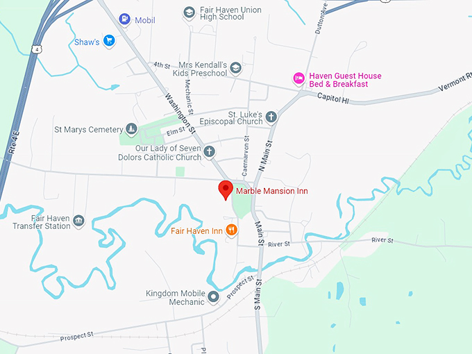 marble mansion inn map