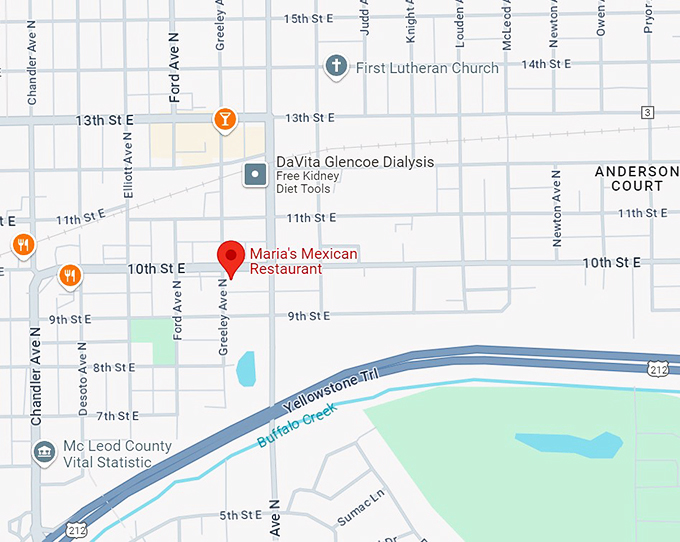 maria&rsquo;s mexican restaurant 10 map