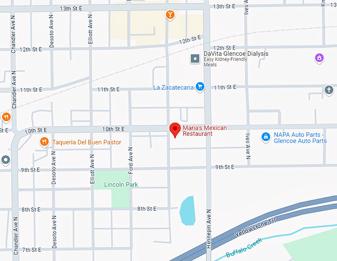 maria&rsquo;s mexican restaurant 10 map