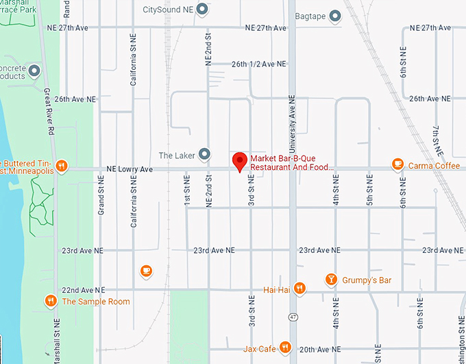 market bar b que and food trucks 10 map