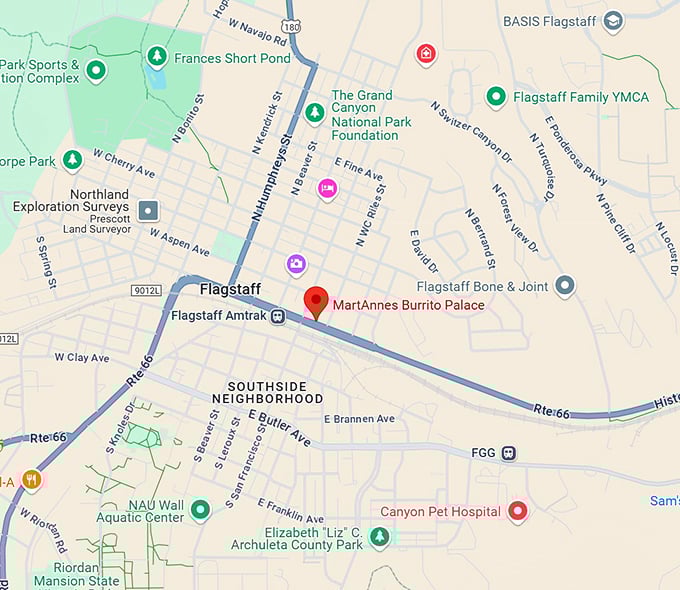 martanne&rsquo;s burrito palace 10 map