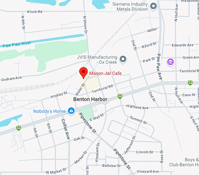 mason jar cafe 10 map