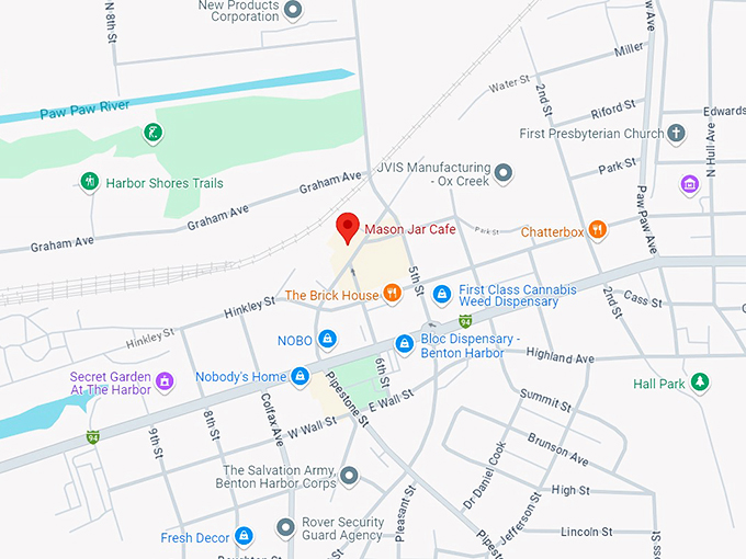 mason jar cafe 10 map