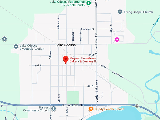 meyers' hometown bakery & beanery llc. 10 map