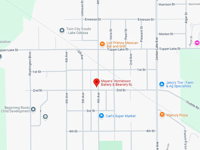 meyers' hometown bakery & beanery llc. 10 map