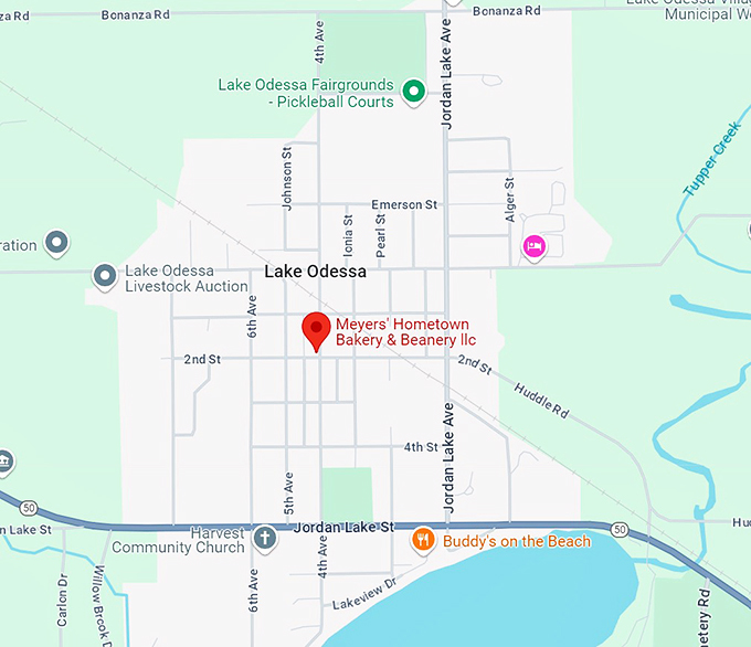 meyers' hometown bakery & beanery llc. 10 map