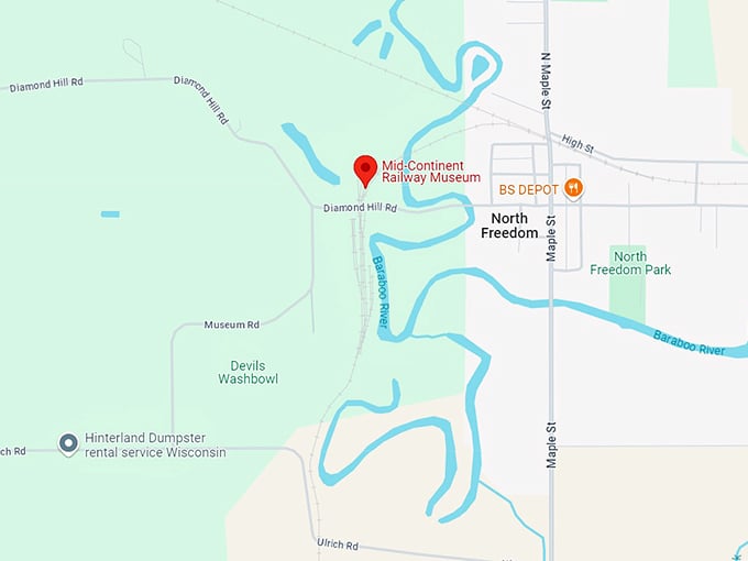 mid continent railway museum 10 map