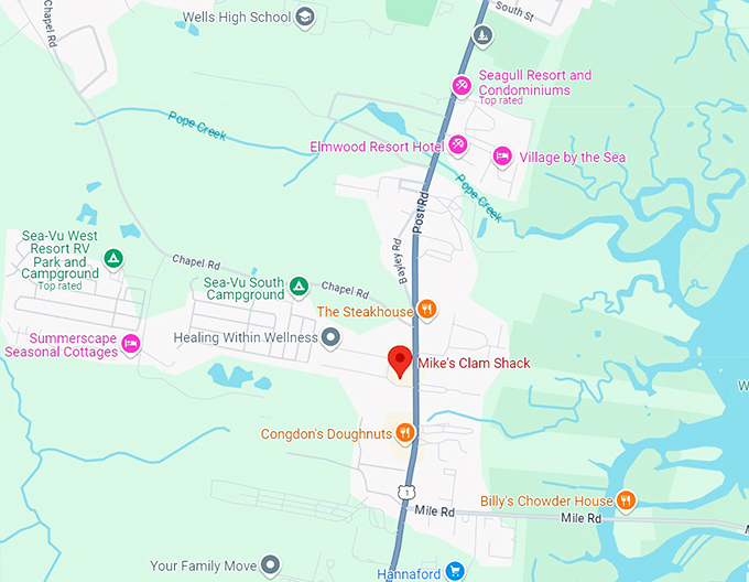 mike's clam shack 10 map