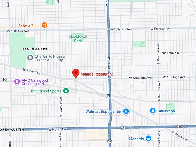 minna&rsquo;s restaurant 10 map