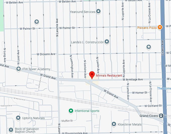 minna&rsquo;s restaurant 10 map