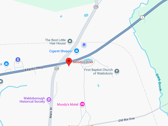 moody's diner 10 map