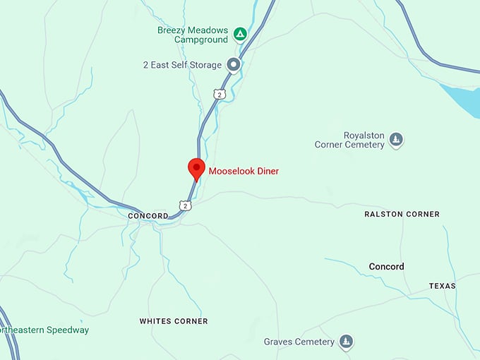 mooselook diner 10 map