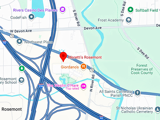 moretti's rosemont 10 map