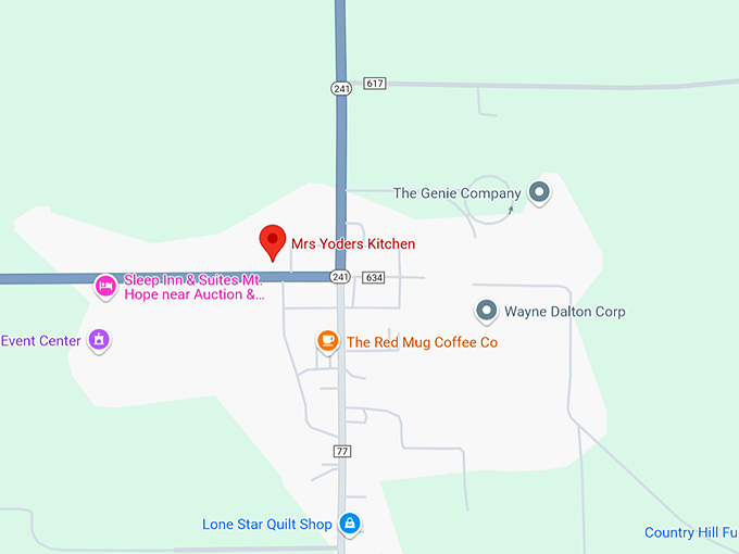 mrs yoders kitchen 10 map